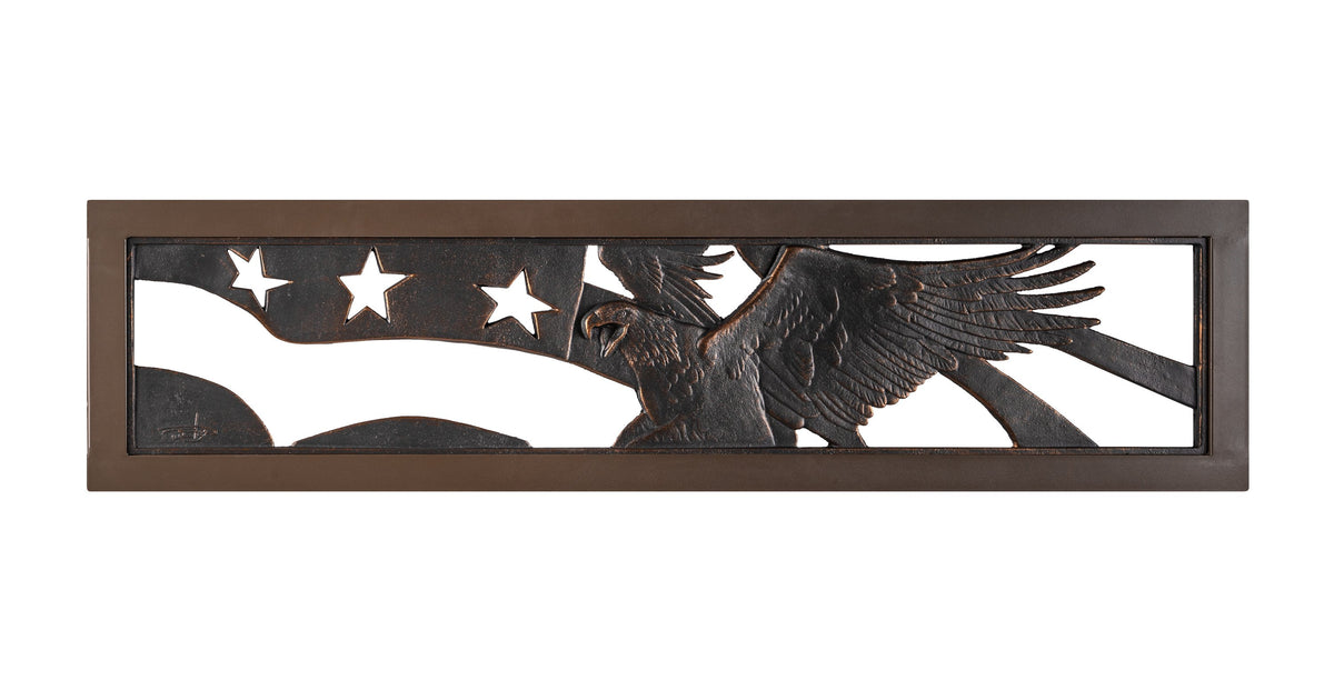 2-Tone Tube Steel Eagle bench designed by Painted Sky Designs