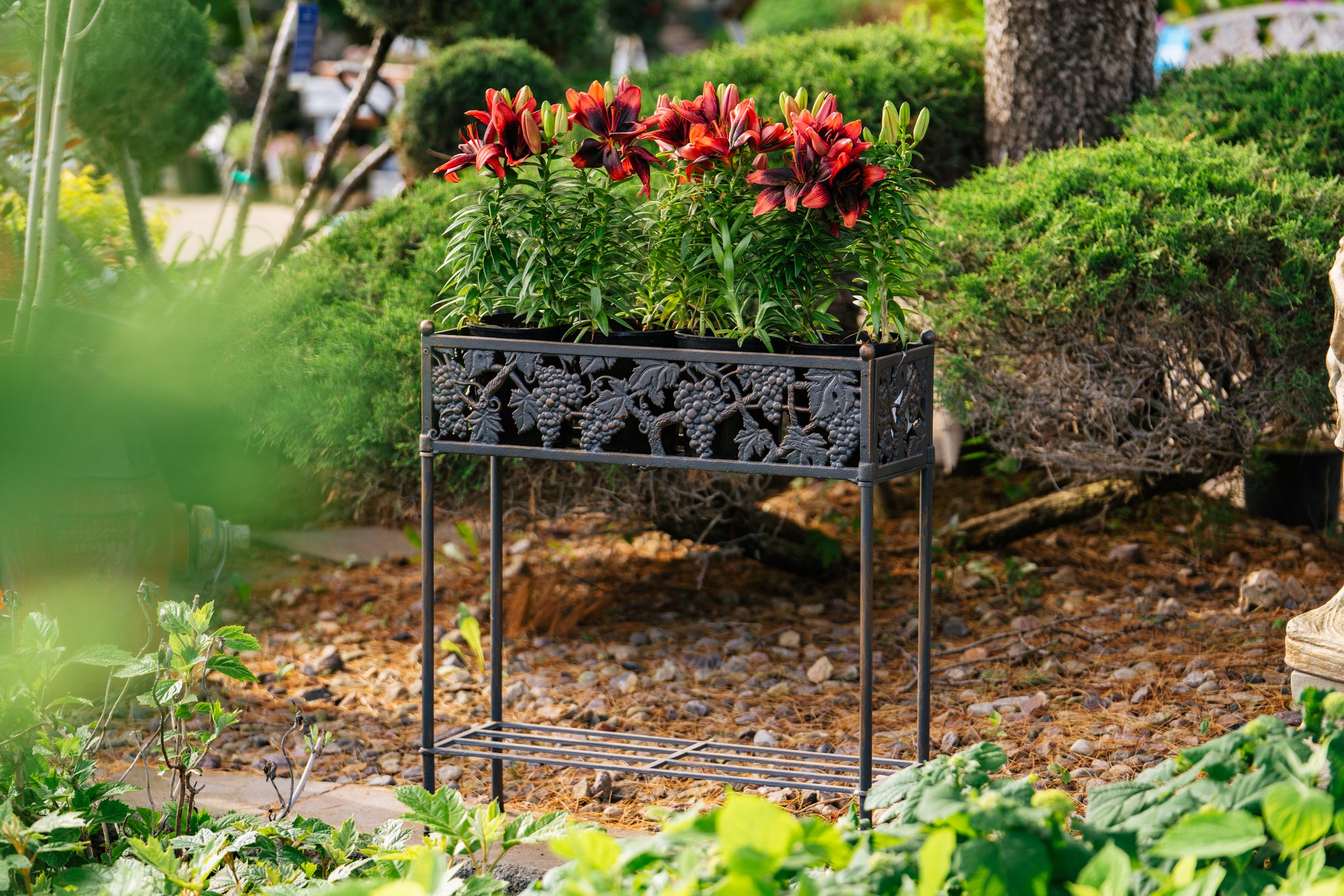 Cast Iron Elevated Flower Boxes – Painted Sky Designs