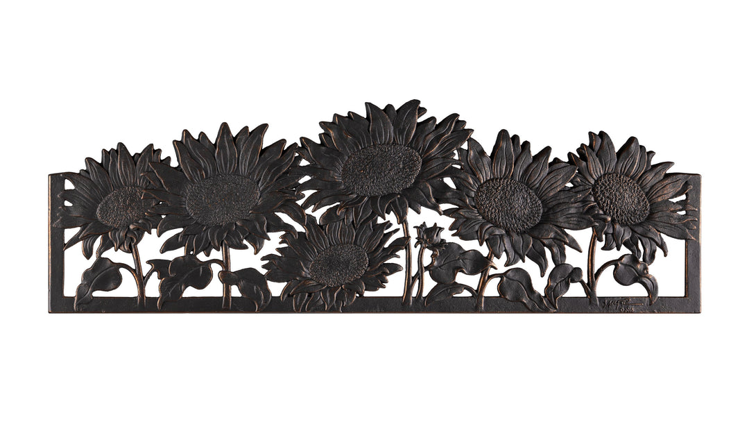 Cast Iron Sunflower Bench designed by Painted Sky Designs